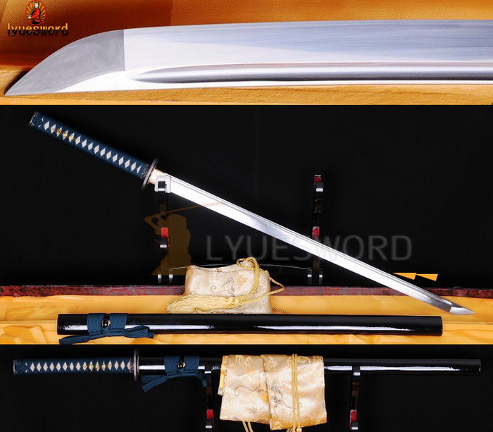 Japanese Samurai Ninja Sword 1060 Carbon Steel Full Tang Straight Blade ...
