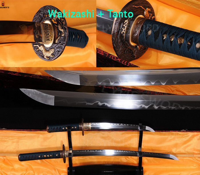 Functional 1095 Steel Clay Tempered Blade Real Hamon Japanese Samurai ...