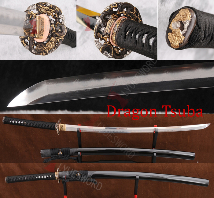 Japanese Abrasive Samurai Katana Damascus Clay Tempered Sword Razor ...