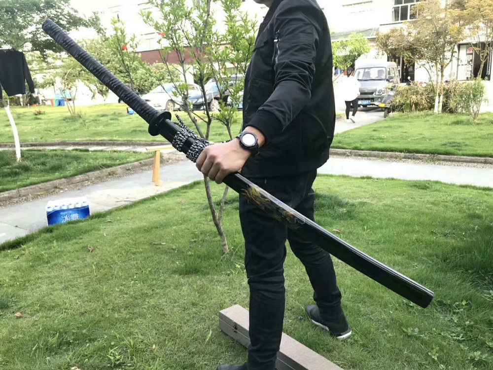 9260 Spring Steel Long Sword Japanese Samurai Sword Katana very Sharp ...