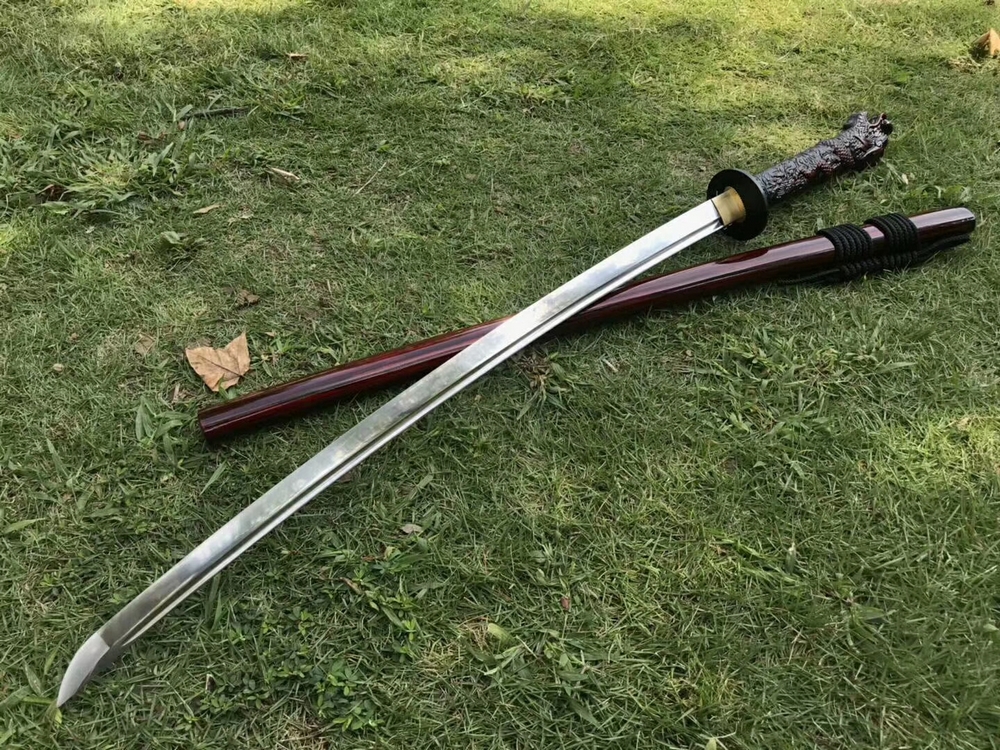 Handmade Japanese Samurai Sword KATANA 9260 Spring Steel Razor Sharp ...