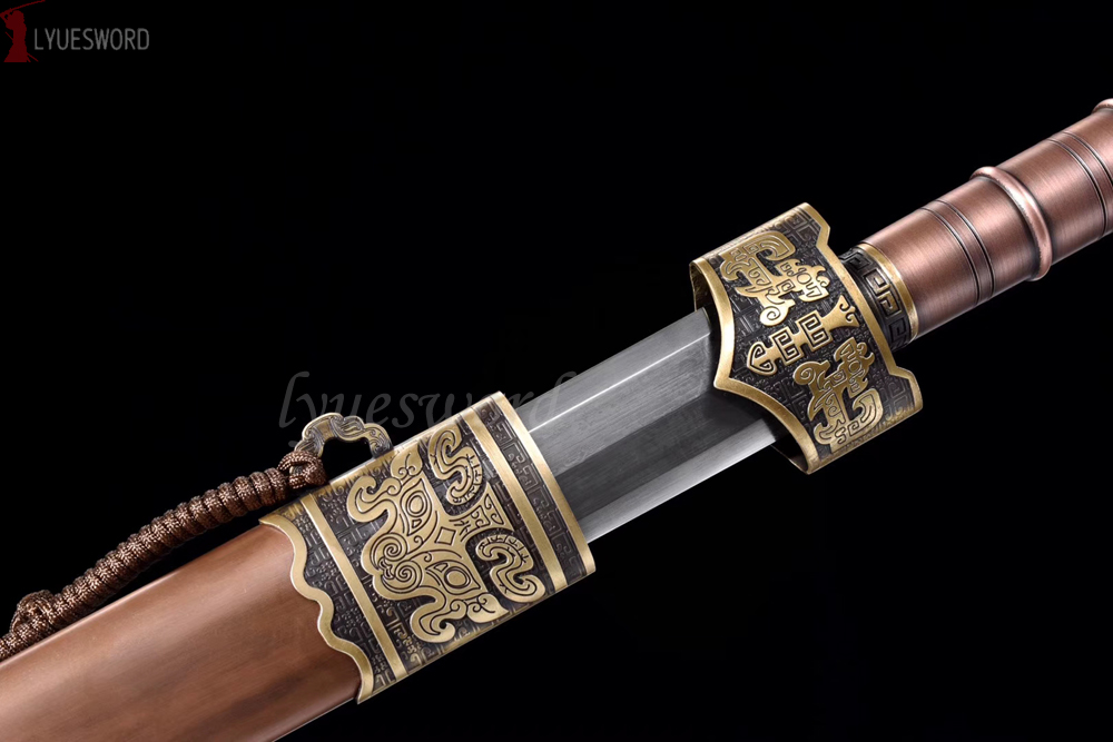 Hand Forge Chinese Jian Warring States Sword Folded Pattern Steel Very ...