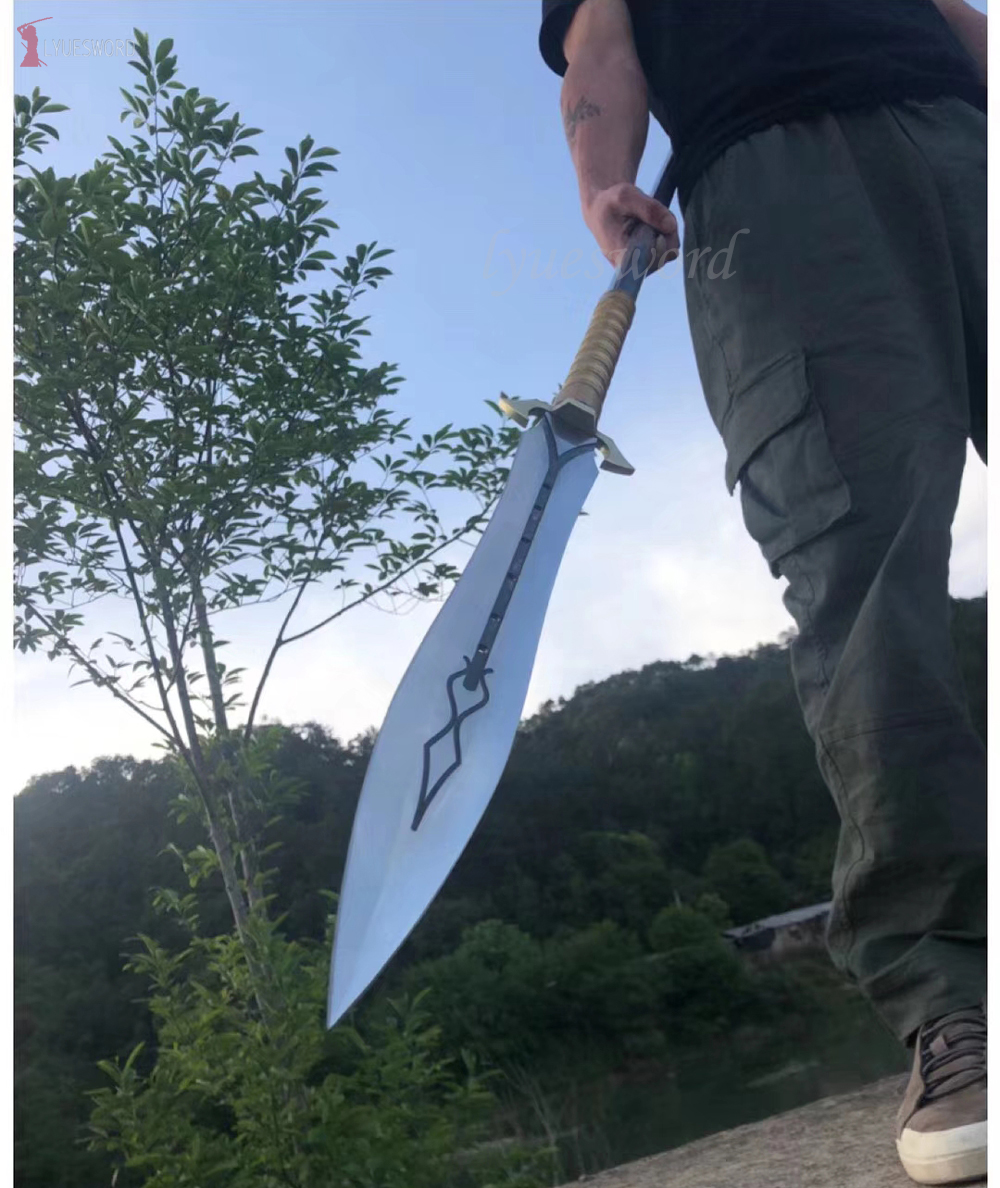 Can be Disassembled Long Spear t10 High Carbon Steel Blade Leather ...