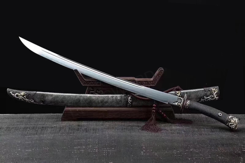 Lyuesword Forge Dragon Dao Chinese Sword Damascus Folded Steel Clay ...