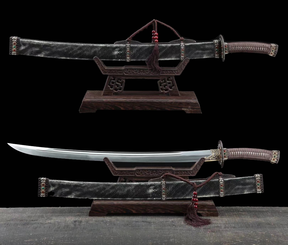Handmade Chinese Da Ming Dynasty Swords Clay Tempered Folded Steel ...