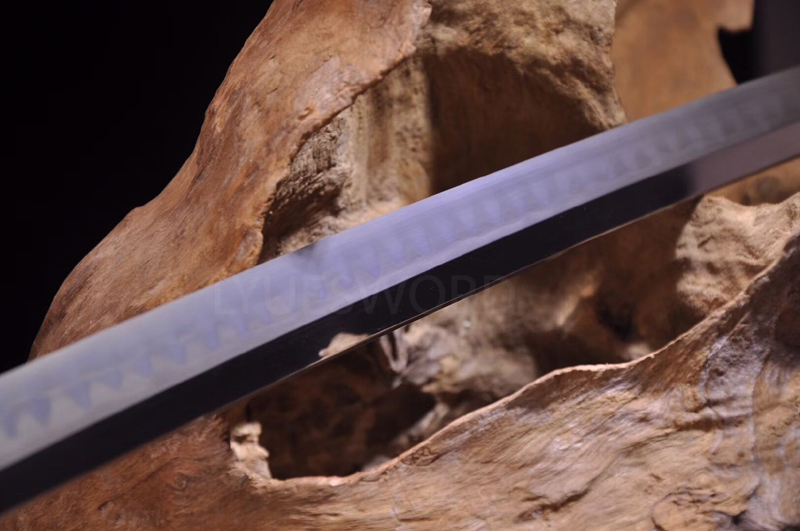 Full Tang Battle Ready Sword Clay Tempered Katana Honsanmai Japanese ...